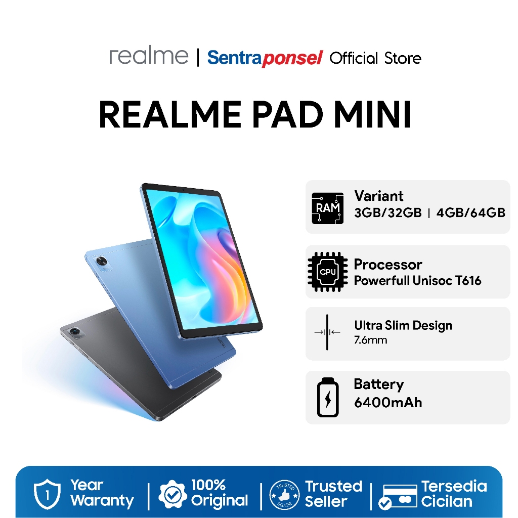 Jual Tablet Realme Pad Mini - Garansi Resmi | Shopee Indonesia
