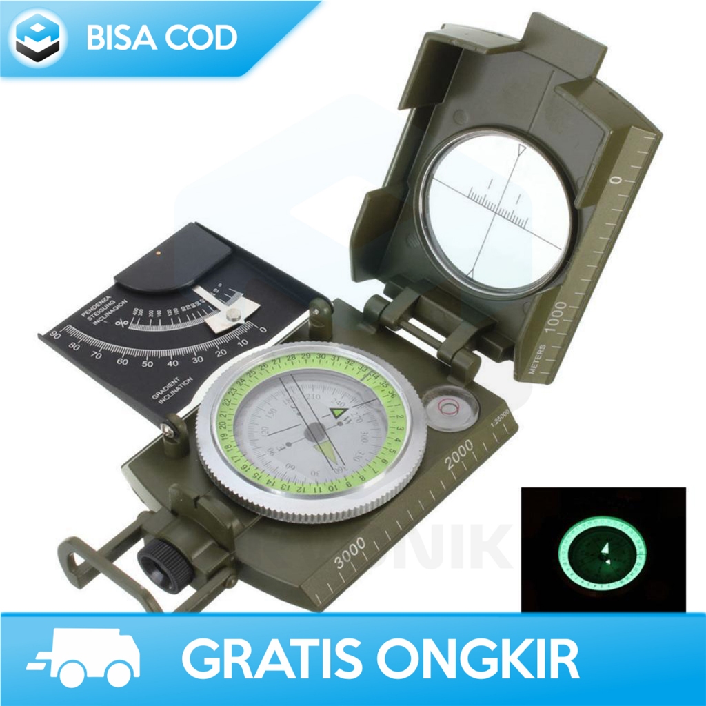 Jual KOMPAS BIDIK GEOLOGI COMPASS HIGH GRADE WITH CLINOMETER DIGITAL ...