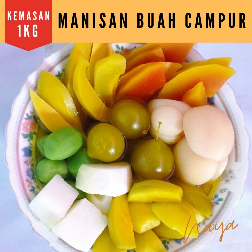 Jual MANISAN BUAH MIX 1KG MANISAN BUAH CAMPUR ASINAN BUAH ASINAN PEDAS ...