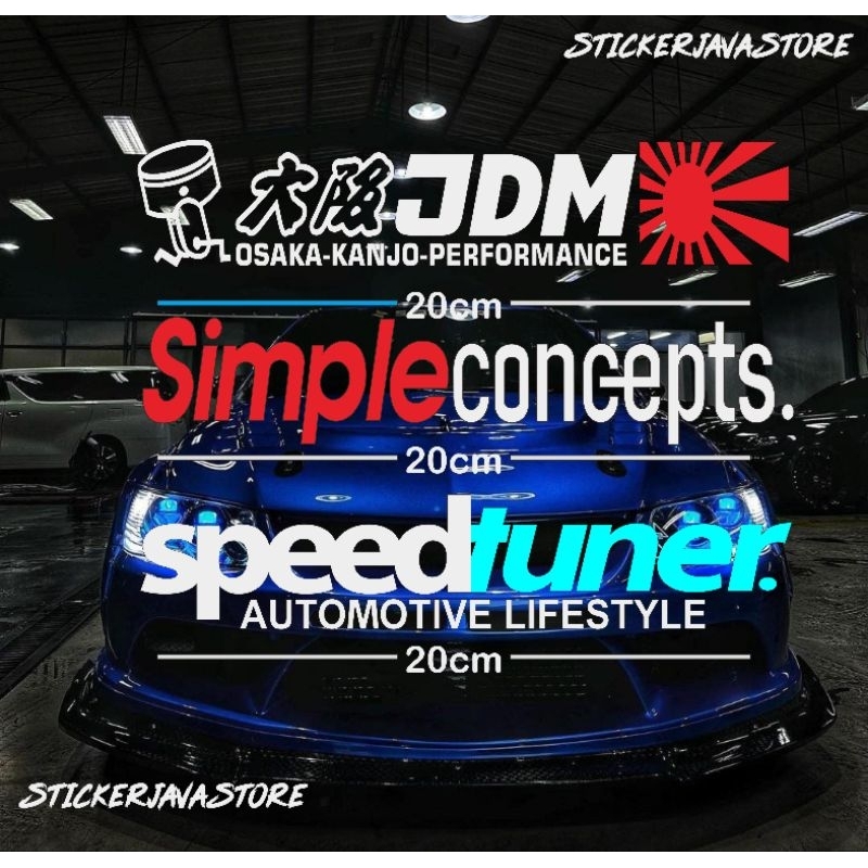 Jual STIKER SET KACA MOBIL JDM OSAKA SIMPLE CONCEPTS SPEEDTUNER ...
