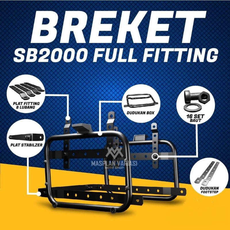 Jual BRAKET BRACKET SIDE BOX SB 2000 + STABILIZER FULL FITTING ...