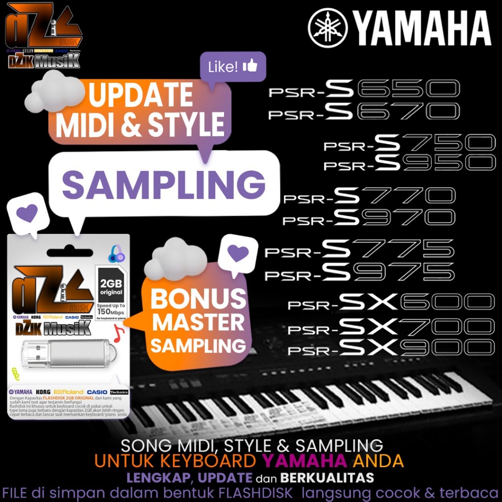 Jual SONG MIDI STYLE & SAMPLING UNTUK KEYBOARD PIANO ORGEN YAMAHA SERIS ...