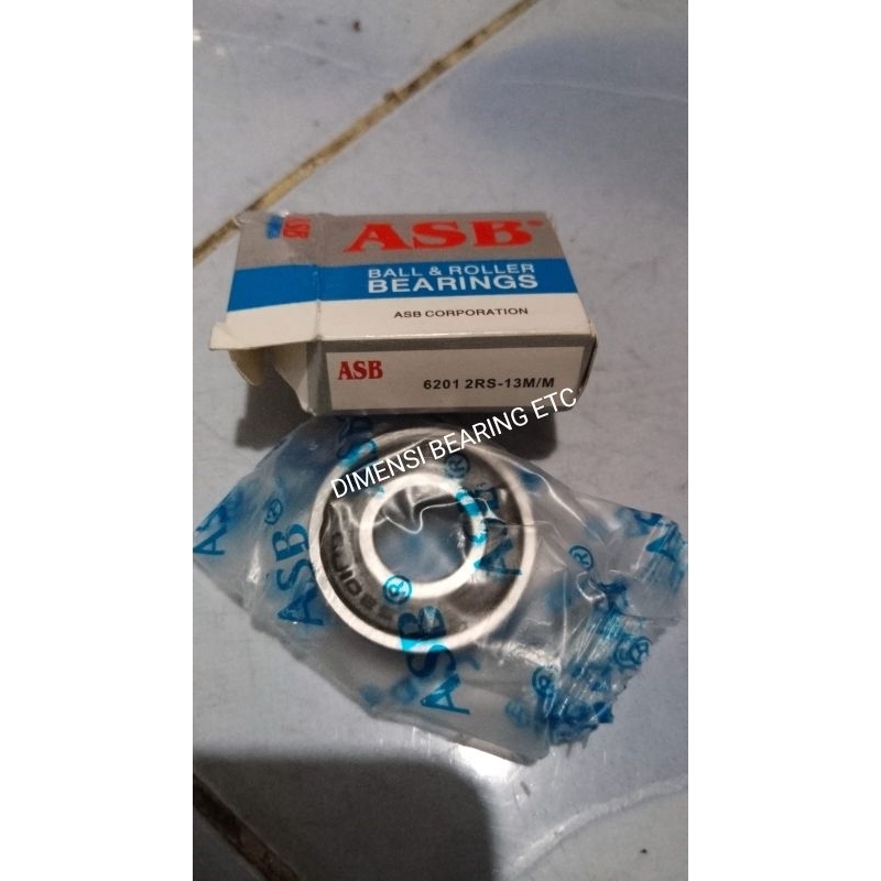 Jual BALL BEARING 6201-2RS/13 ASB SPECIAL BORE DIAMETER 13MM | Shopee ...