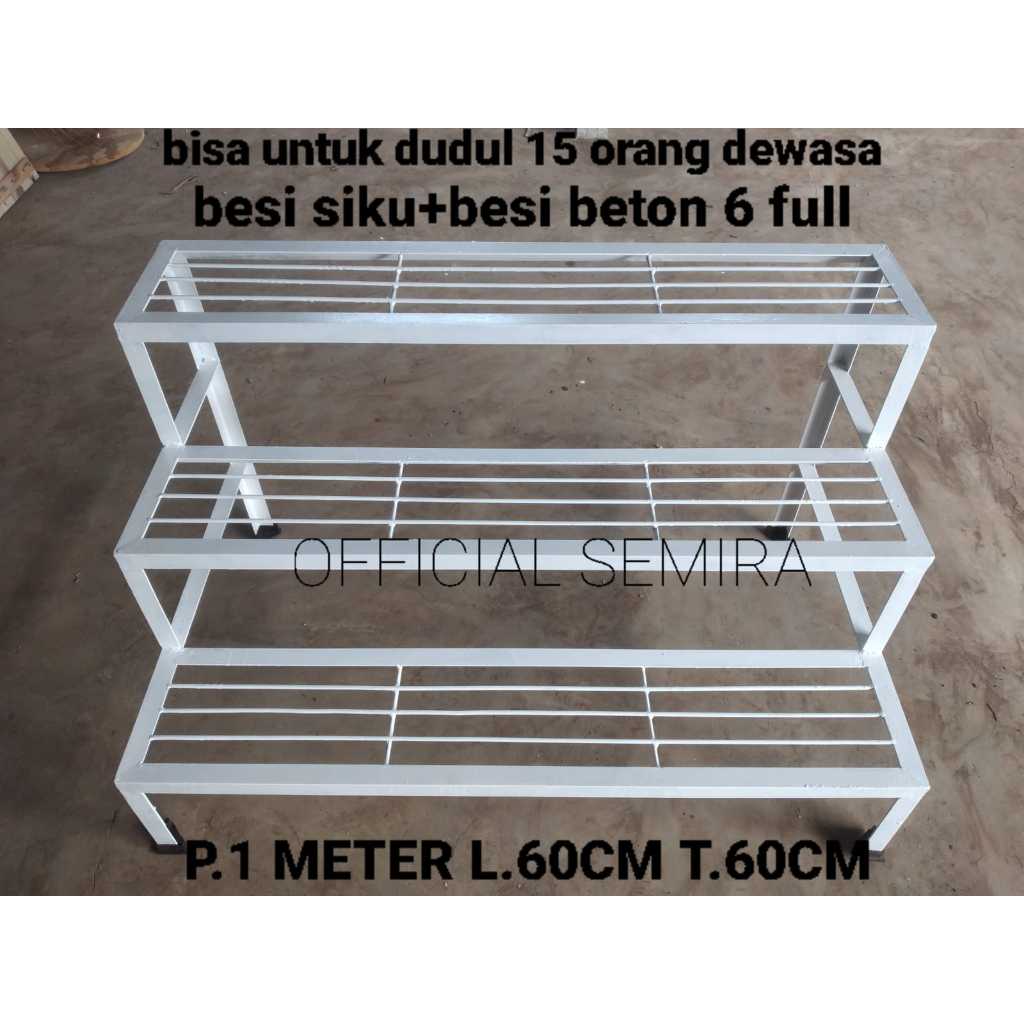 Jual rak sepatu 3 susun/rak bunga besi/rak pot tanaman/standing pot ...