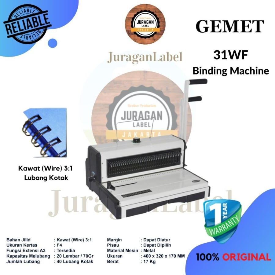 Jual Gemet 31 WF Mesin Jilid / Binding Spiral | Shopee Indonesia