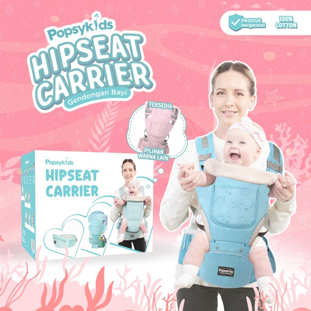 Jual Popsykids Hipseat Baby Carrier Premium – Gendongan Bayi Depan ...