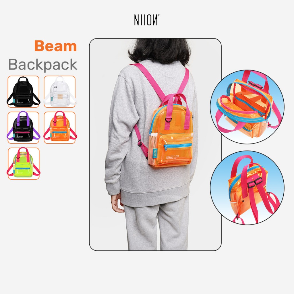 Jual Niion Pop Glaze Beam Transparent Backpack / Tas Ransel Tranparan ...