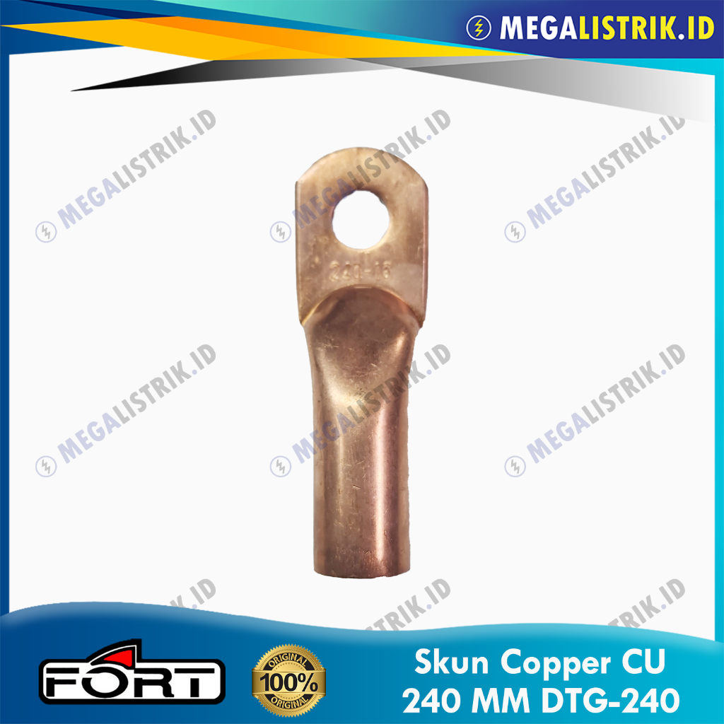 Jual FORT SKUN CU DTG-240 MM / COPPER LUG CABLE LONG BARREL 240MM / SCUN KABEL PANJANG 240-16 MM ...