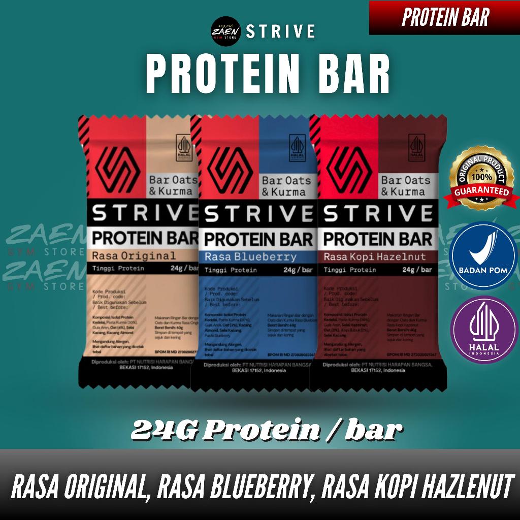 Jual STRIVE PROTEIN BAR 24GRAM PROTEIN VEGAN FRIENDLY | Shopee Indonesia
