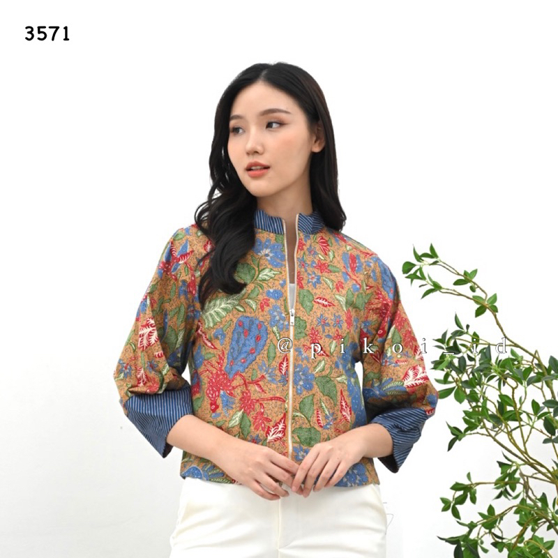 Jual Bomber jaket Batik modern cewek murah / batik kantor wanita ...