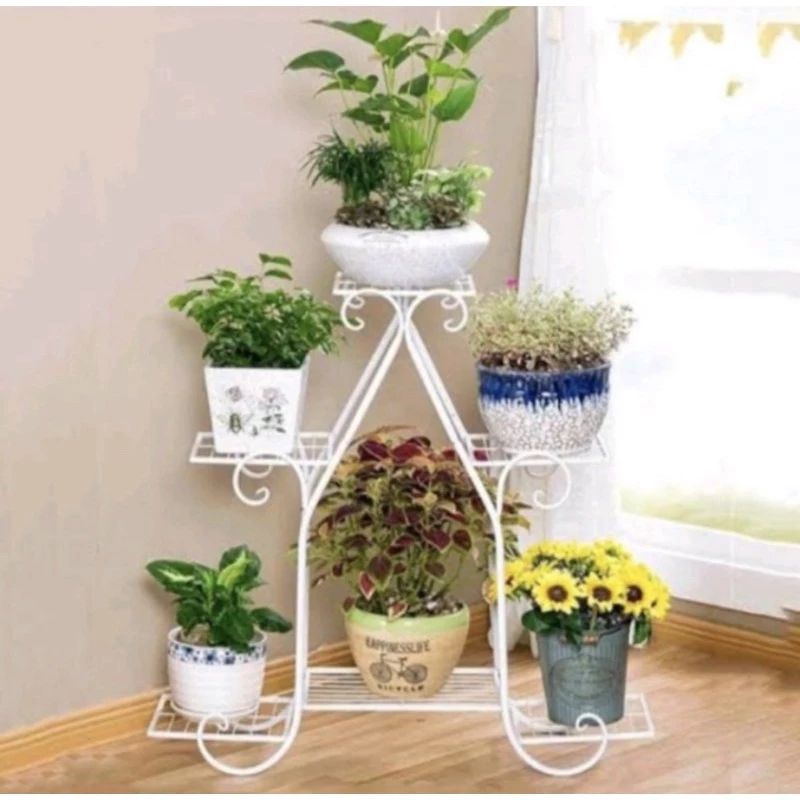 Jual standing pot bunga/rak pot susun6/tempat bunga | Shopee Indonesia