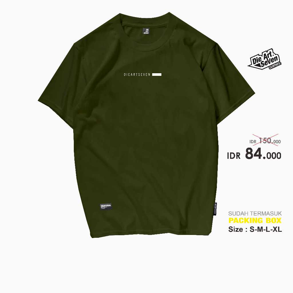 Jual Dieartseven - Kaos Distro Pria T shirt Gaiyo Dark Green Hijau Army ...