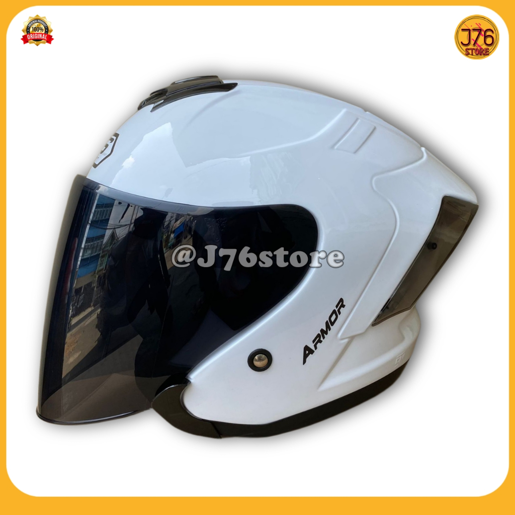 Jual Helmets Sepeda Motor Half Face Js Armor Yakuza Solid Polos ...