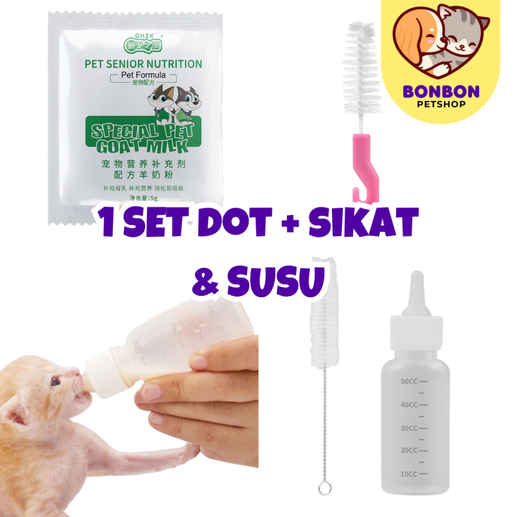 Jual Botol Dot Kucing Kecil Baru Lahir Dot Kitten Puppy Botol Susu Anak ...
