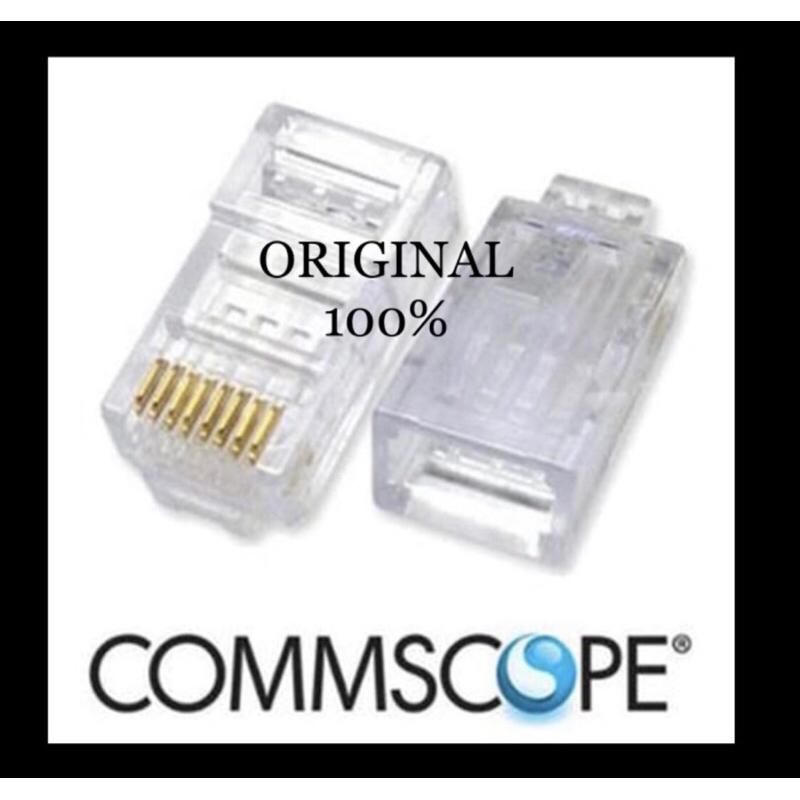 Jual COMMSCOPE Pin RJ45 Konektor Cat5 AMP Cat5 ORIGINAL Kepala Cat5 ...