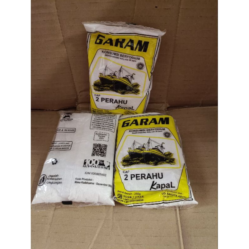 Jual garam cap 2perahu kapal 250g | Shopee Indonesia