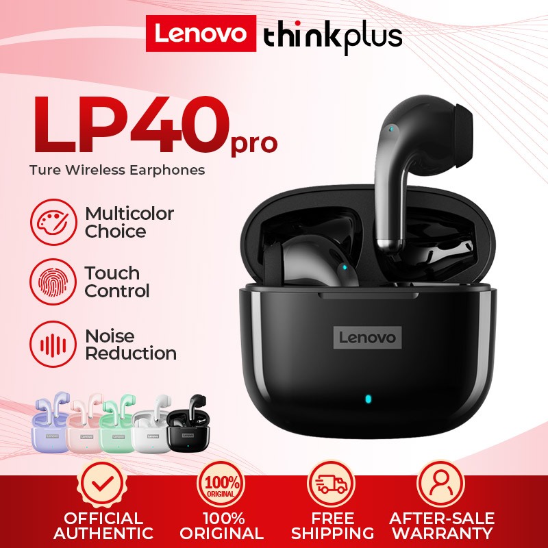 Jual Lenovo Thinkplus LP40PRO Headset Bluetooth TWS Earphone 5.2 True Wireless Mini Earbuds TWS ...