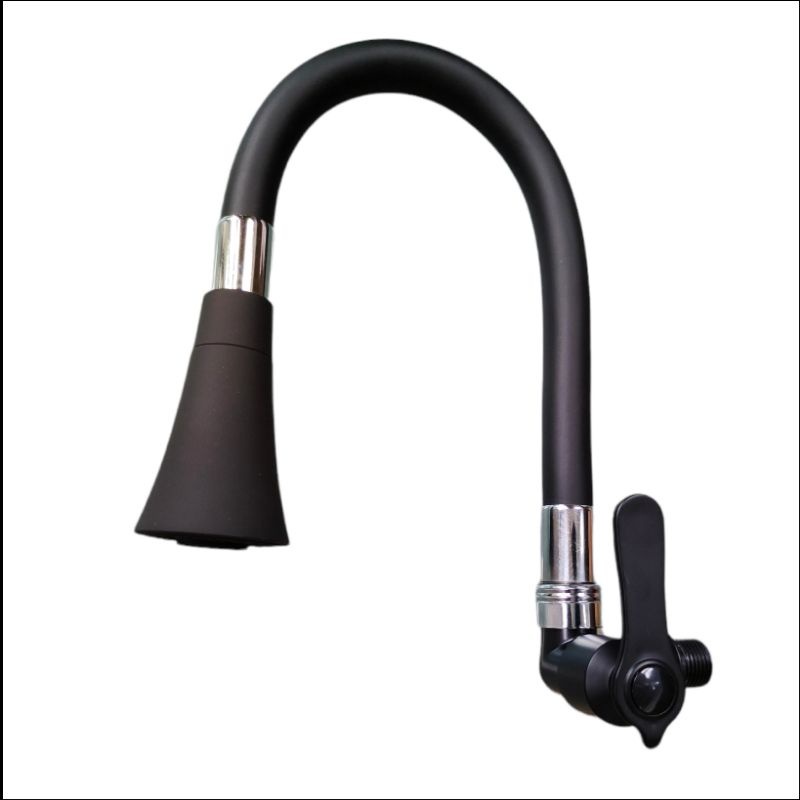 Jual SUS 304 Kran Angsa Tembok Fleksibel Kran Cuci Piring HITAM Kran ...