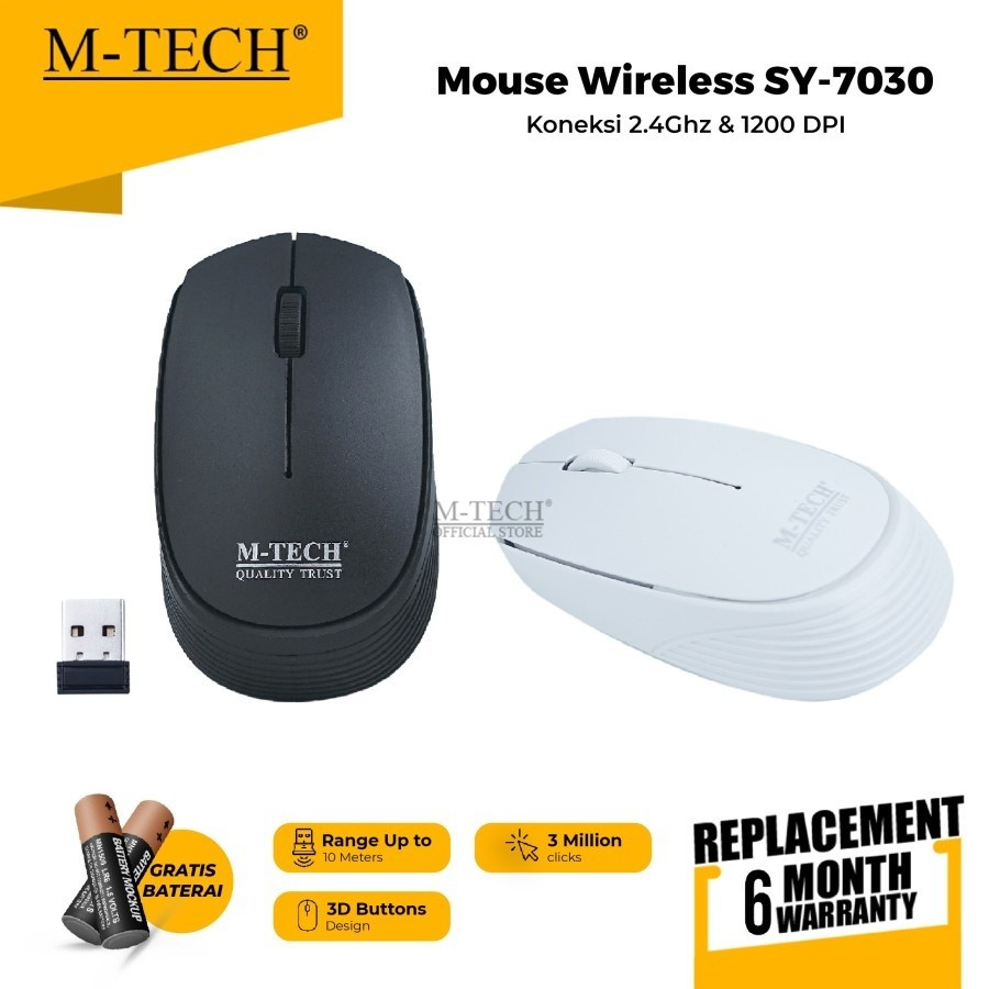 Jual M-Tech Mouse Wireless SY-7030 FREE Battery | Shopee Indonesia