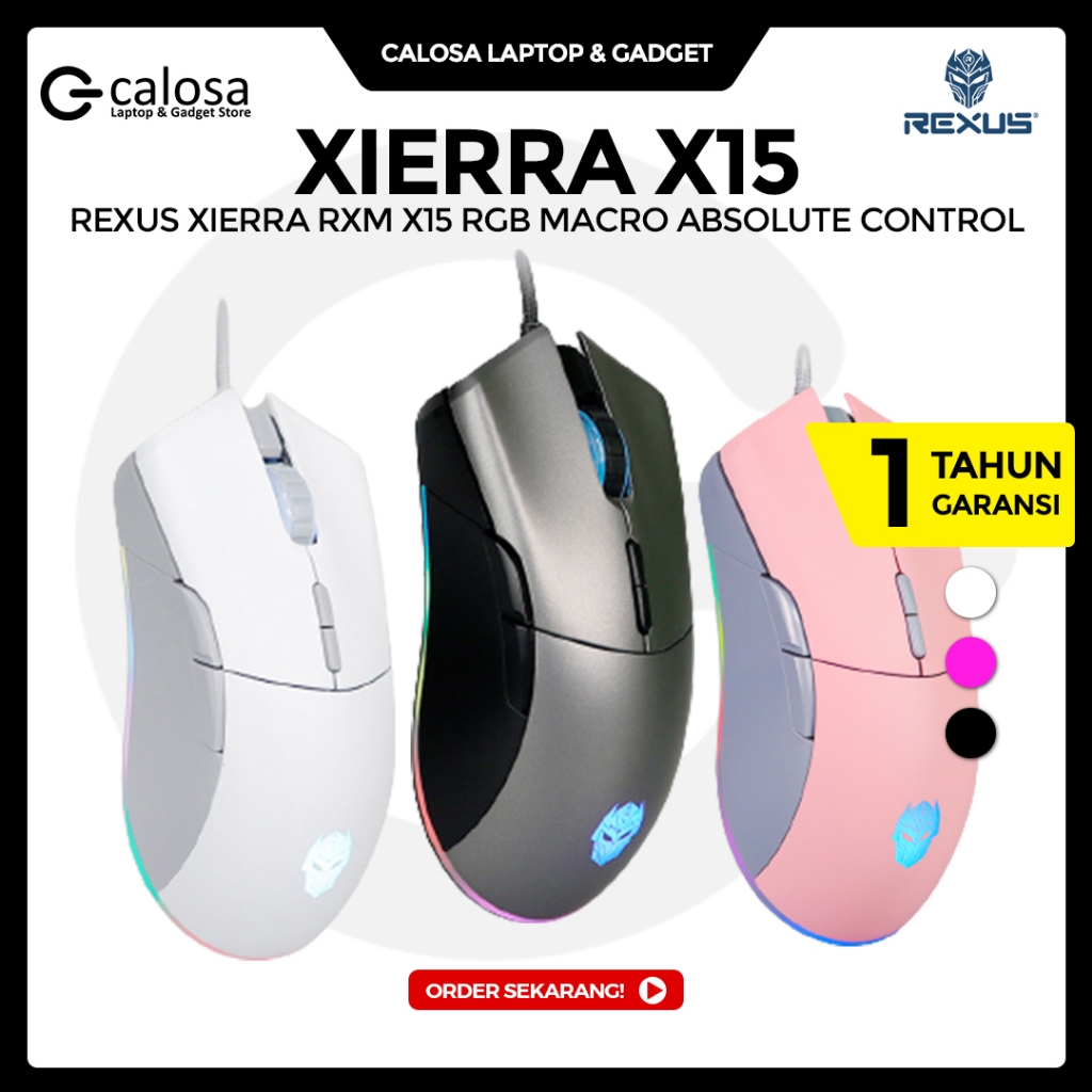 Jual MOUSE GAMING REXUS XIERRA RXM X15 RGB MACRO ABSOLUTE CONTROL ...