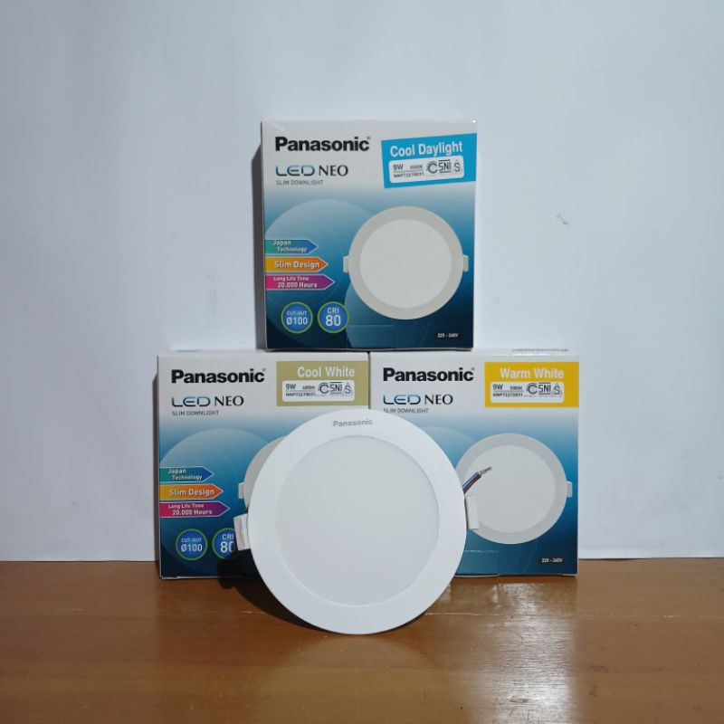 Jual Lampu downlight led panel panasonic IB bulat neo slim 9 Watt | Shopee Indonesia