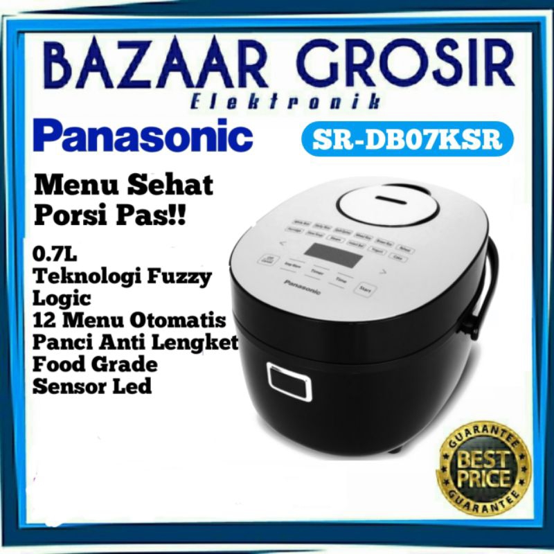 Jual RICE COOKER DIGITAL PANASONIC SR-DB07KSR KAPASITAS 0.7L | Shopee ...