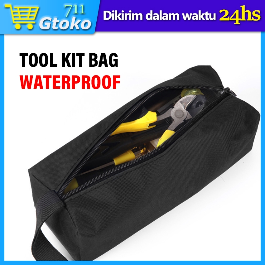 Jual Tool Kit Bag Kecil Tas Pouch Penyimpanan Kunci Ring Pas Obeng Tang ...