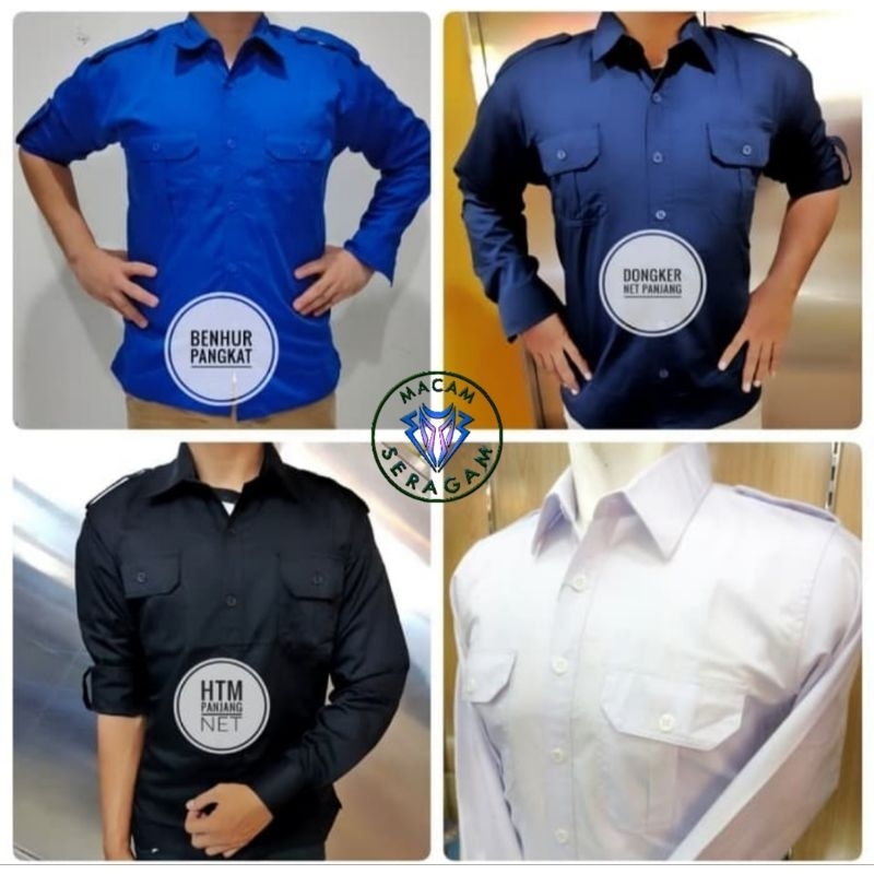 Jual ENZINO baju pdh pdl baju seragam baju kemeja pria baju kerja bahan ...