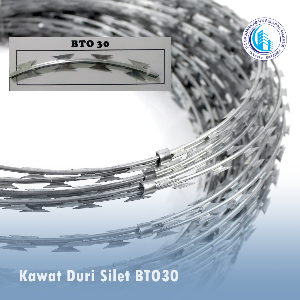 Jual Kawat Duri Silet / Razor Wire BTO 30 | Shopee Indonesia