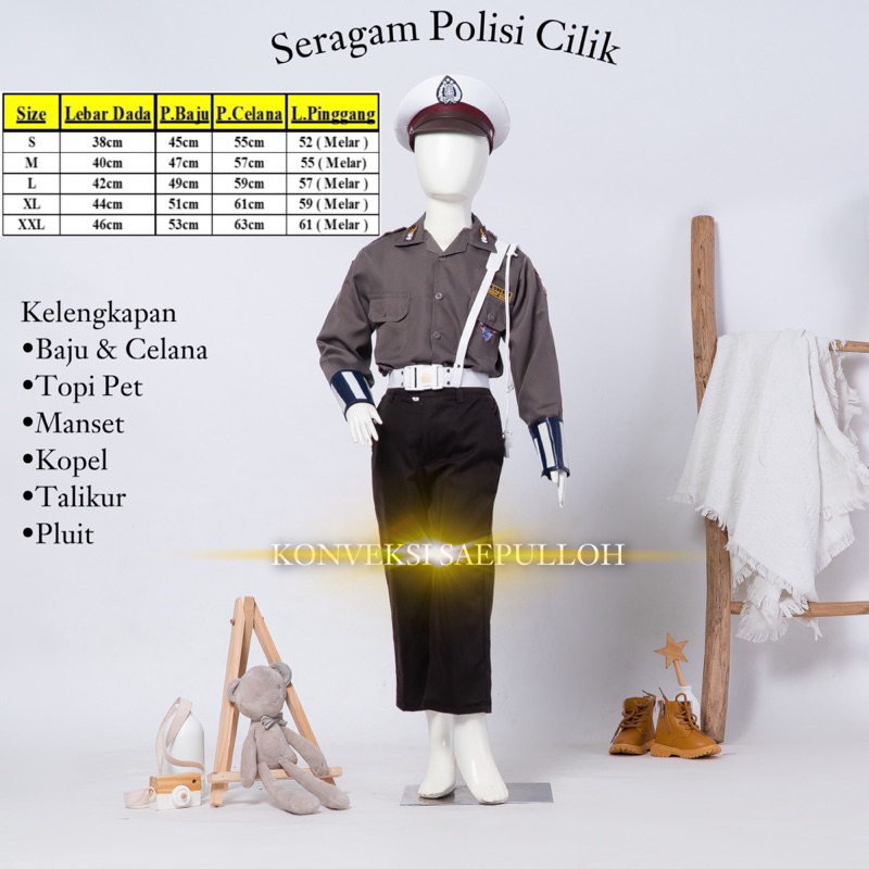 Jual BAJU SERAGAM POLISI ANAK /KOSTUM/KARNAVAL PAKET KOMPLIT | Shopee ...
