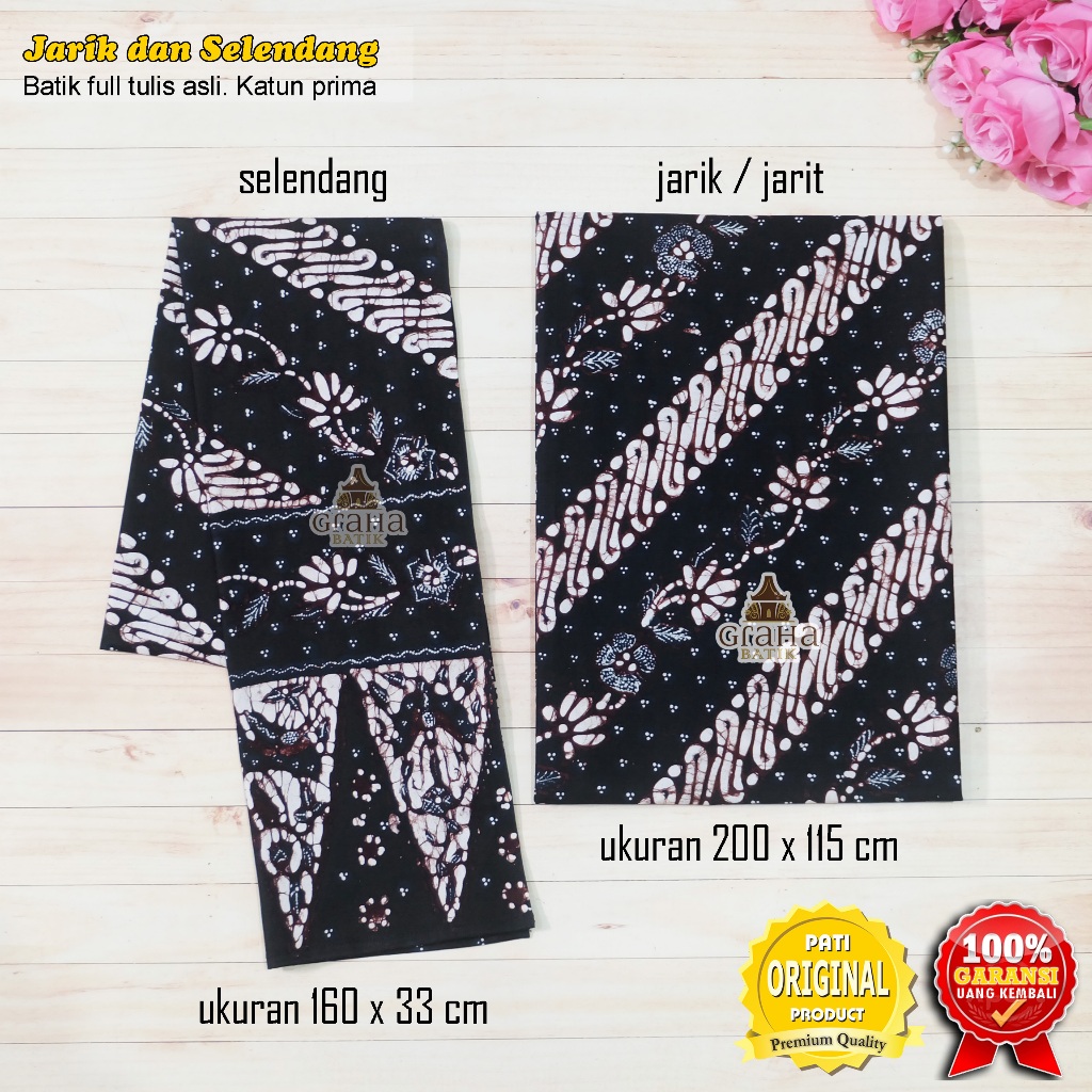 Jual JARIK JARIT SELENDANG KAIN BATIK TULIS BAKARAN PAKAIAN BAJU ADAT ...