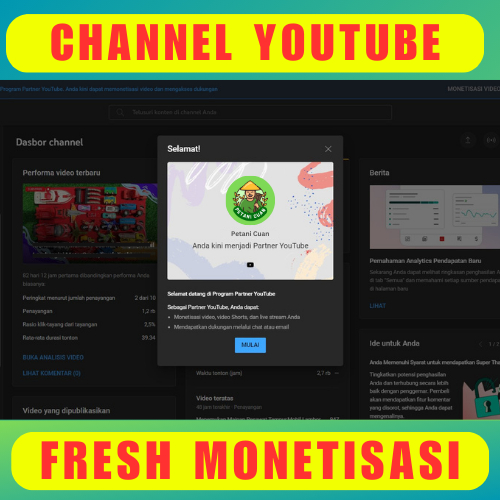 Jual CHANNEL YOUTUBE SUDAH MONETISASI (FRESH) TINGGAL PAKAI AKUN YT ...