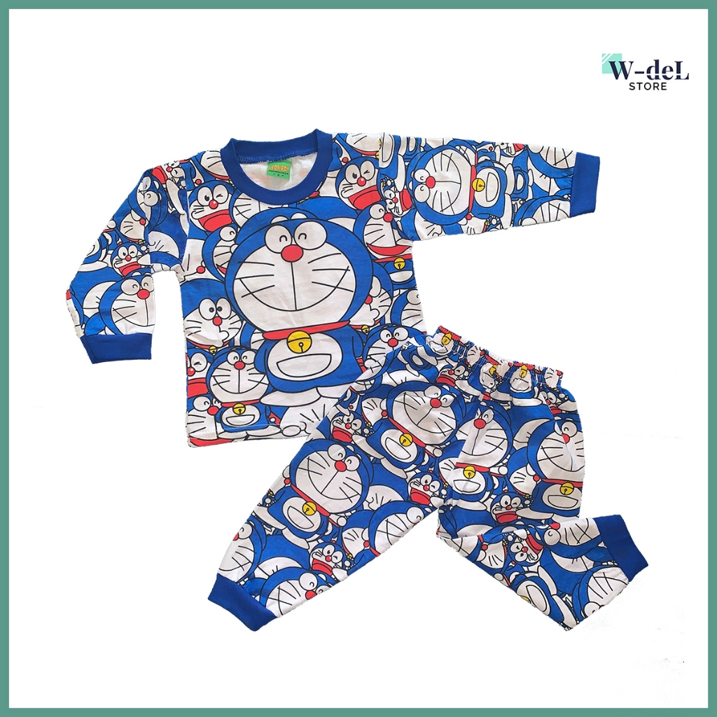 Jual Setelan Piyama Anak DORAEMON / Baju Tidur Anak Full Print Gambar ...