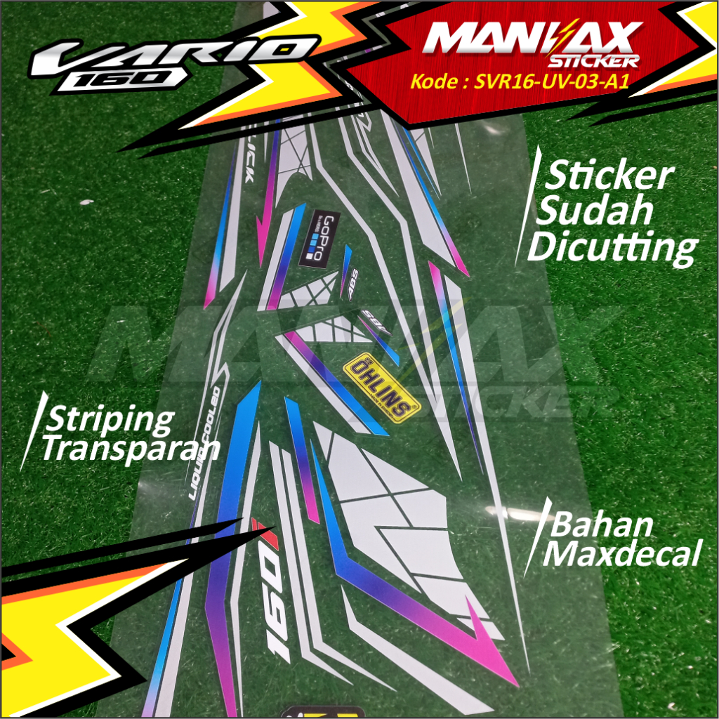 Jual STIKER STRIPING STIKER SIMPEL VARIO NEW 160 CLICK BAHAN TRANSPARAN ...