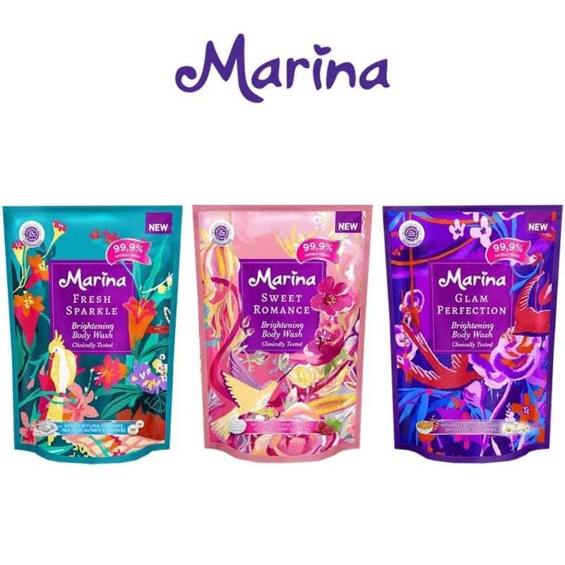 Jual Marina Brightening Body Wash Refill 400ml | Shopee Indonesia