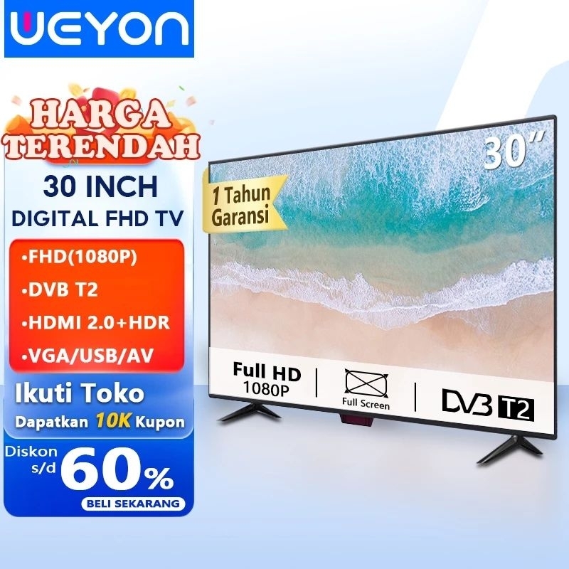 Jual TV LED DIGITAL 30 INCH FULL LAYAR | Shopee Indonesia