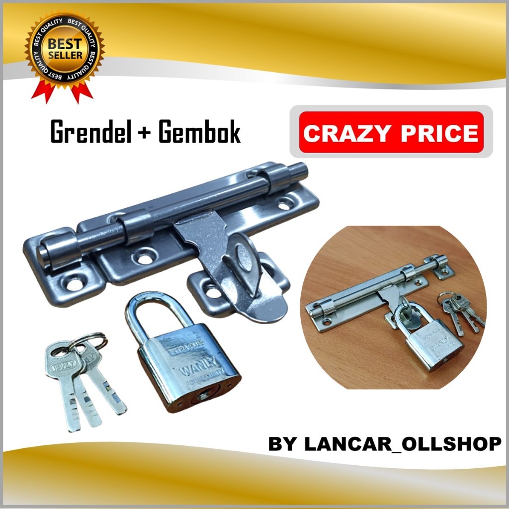 Jual Grendel Pintu Stainless / Grendel Jendela / Slot Pintu / Grendel ...