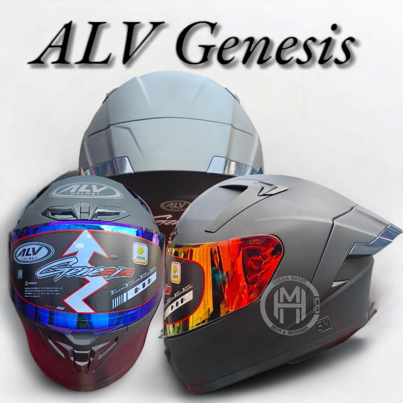 Jual HELM ALV GENESIS SOLID VISOR IRIDIUM|FULL FACE TERBARU | Shopee ...
