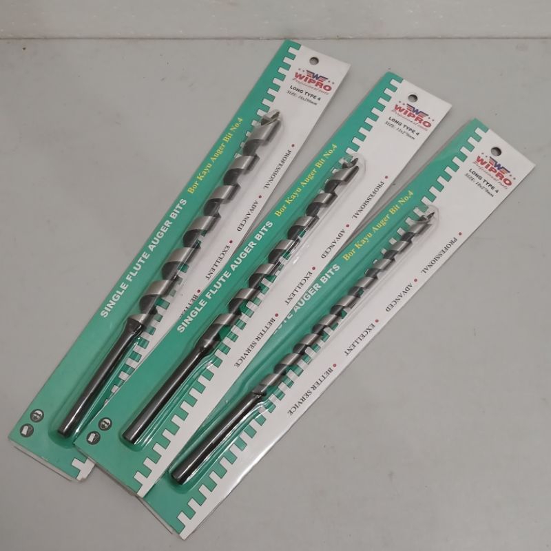 Jual WIPRO Mata Bor Kayu Panjang mm 10mm 13mm 16mm | Wood Auger Bit ...