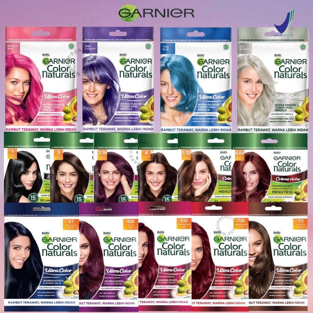 Jual Garnier Color Naturals Hair Color Ultra Color Sachet | Shopee ...