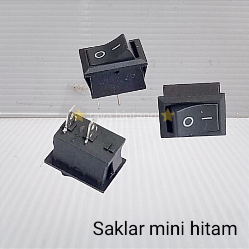 Jual Saklar mini hitam 1,5cm rocker switch 2 pin | Shopee Indonesia
