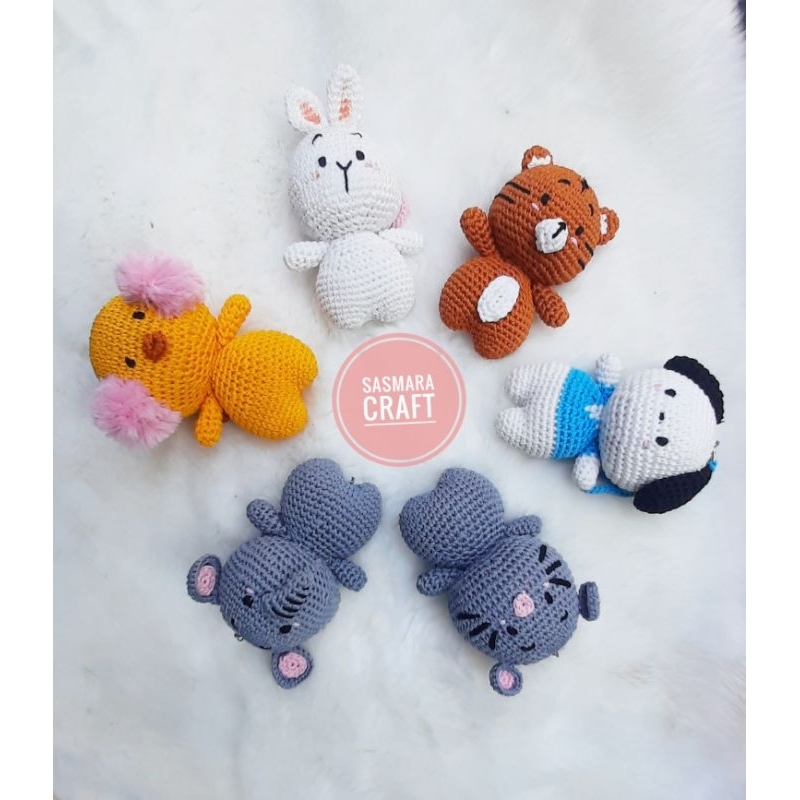 Jual gantungan kunci karakter custom | amigurumi | singa tiger | gajah ...