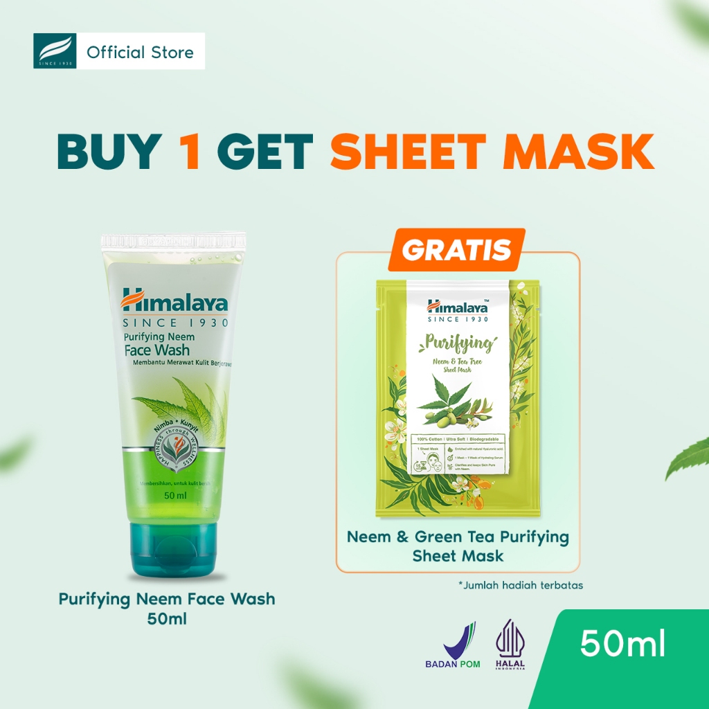 Jual Himalaya Purifying Neem Face Wash 50ml - Sabun Cuci Muka Untuk ...