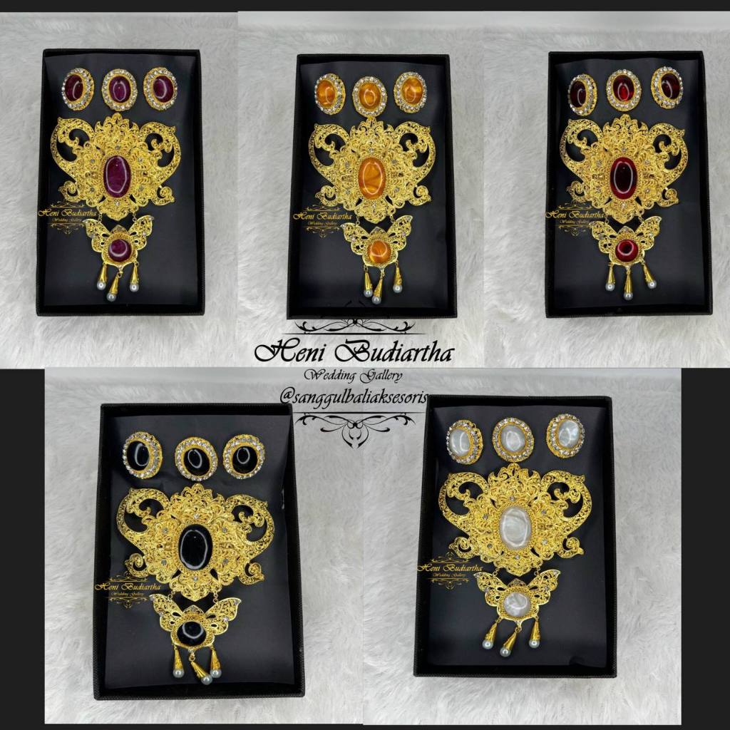 Jual Set Bros Alpaka Kebaya Bali Aksesoris Perhiasan Baju Adat | Shopee ...