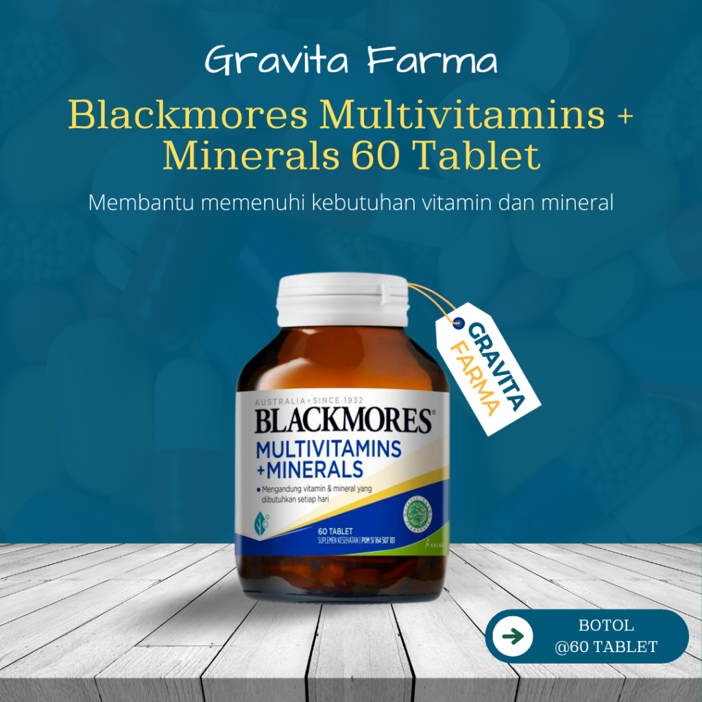 Jual Blackmores Multivitamins dan Minerals - 60 Tablet | Shopee Indonesia