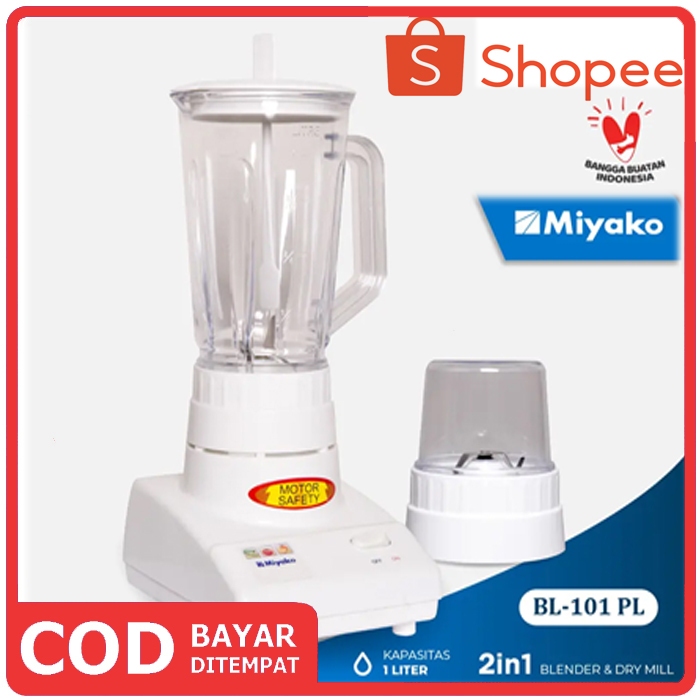 Jual Blender Miyako BL-101 PL / Miyako Blender BL-151 PF/AP - 101 PL 1 Liter | Shopee Indonesia