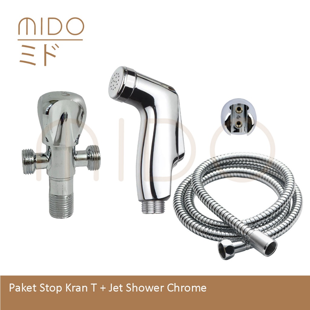 Jual Paket Kran shower cabang 2 + Toilet Jet Shower Bidet Kloset Putih ...