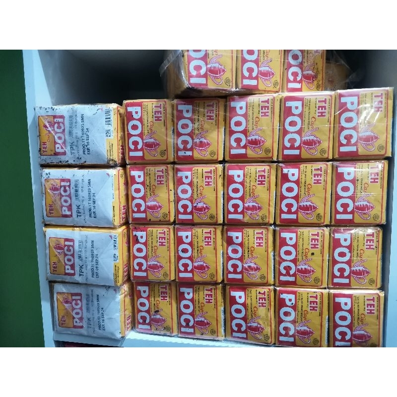 Jual TEH POCI KUNING 1 SLOP ISI 10 PCS (10X40 GRAM) TEH TUBRUK POCI ...
