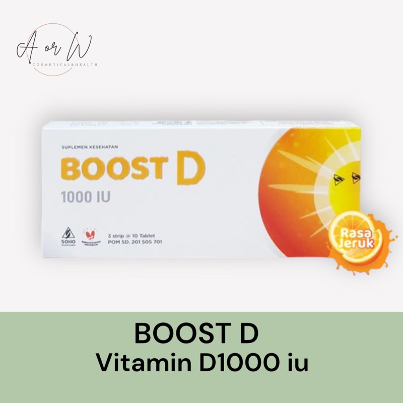 Jual BOOST D 1000 IU BOX ISI 30 suplemen makanan vitamin d3 1000 iu ...