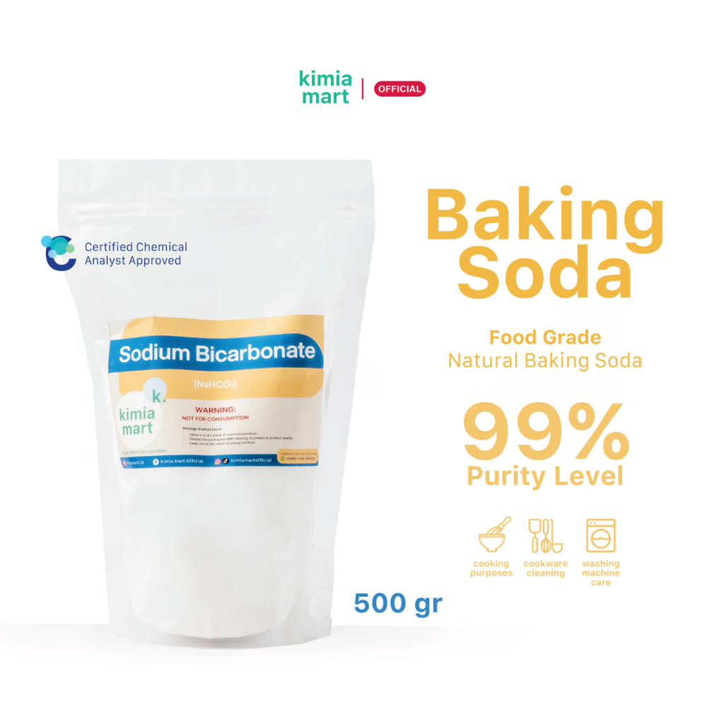 Jual Baking Soda - Sodium Bicarbonate Food Grade / Soda Kue 500 gr By Kimiamart.id | Shopee ...